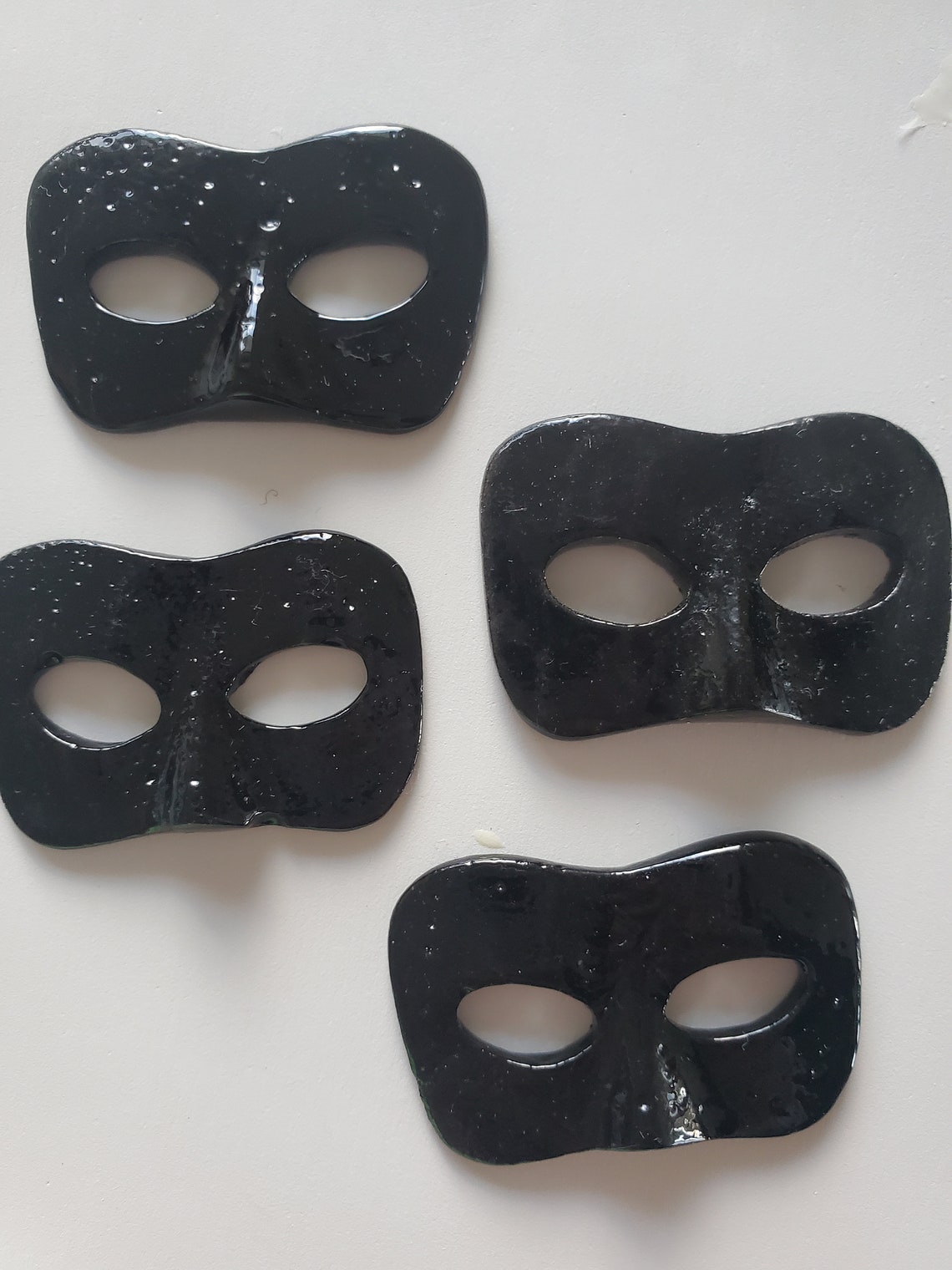 96 COE Glass Fusing Black Superhero Masks. Disguise. Phantom ...
