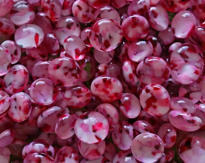 COE96 Glass Fusing Confetti Dots. Pink and White. 30 Grams. Mosaics ...