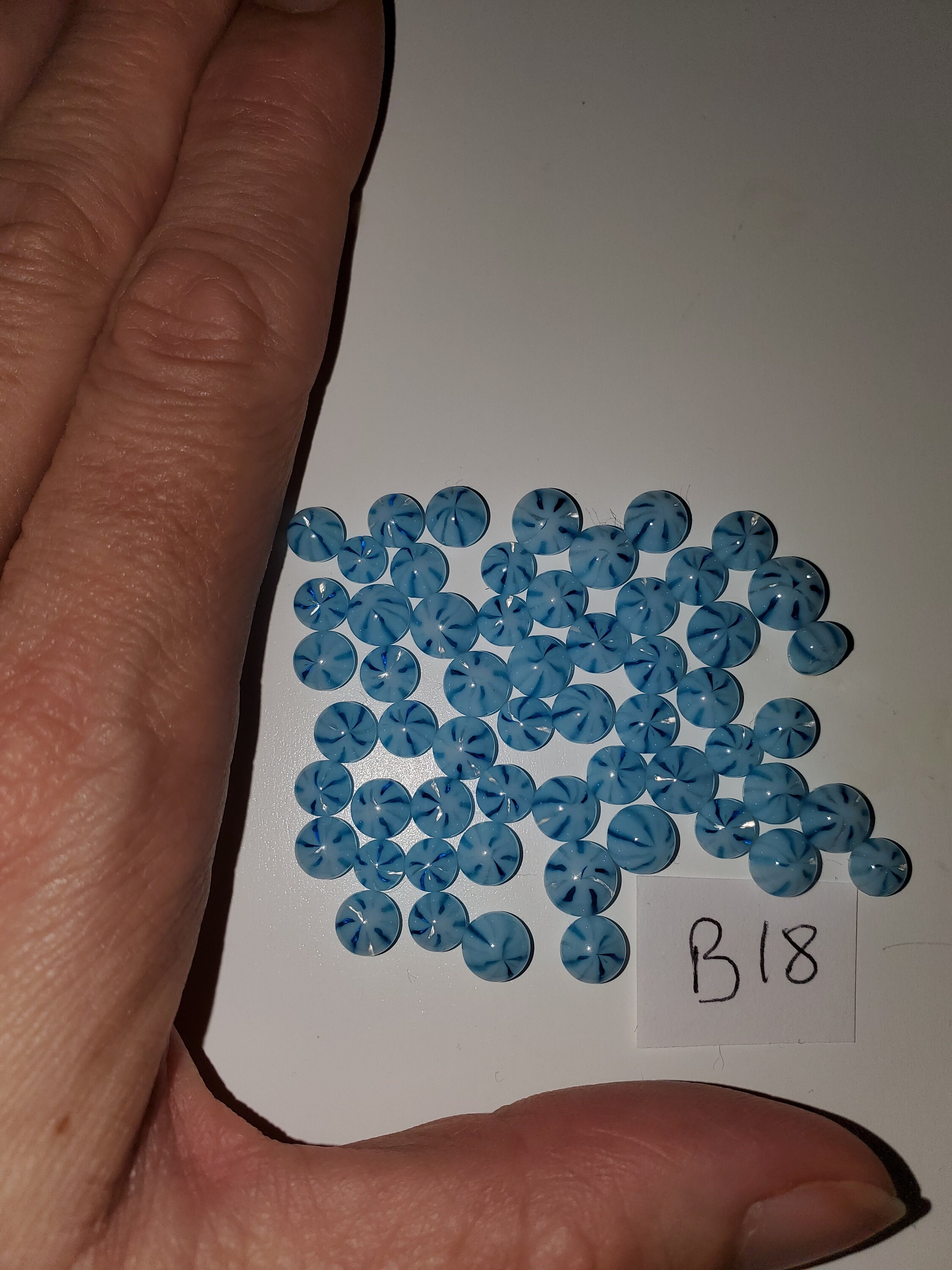 COE 96 Glass Fusing DOTS / Frit Balls. MURRINI Dots. Packs of 52 57 ...