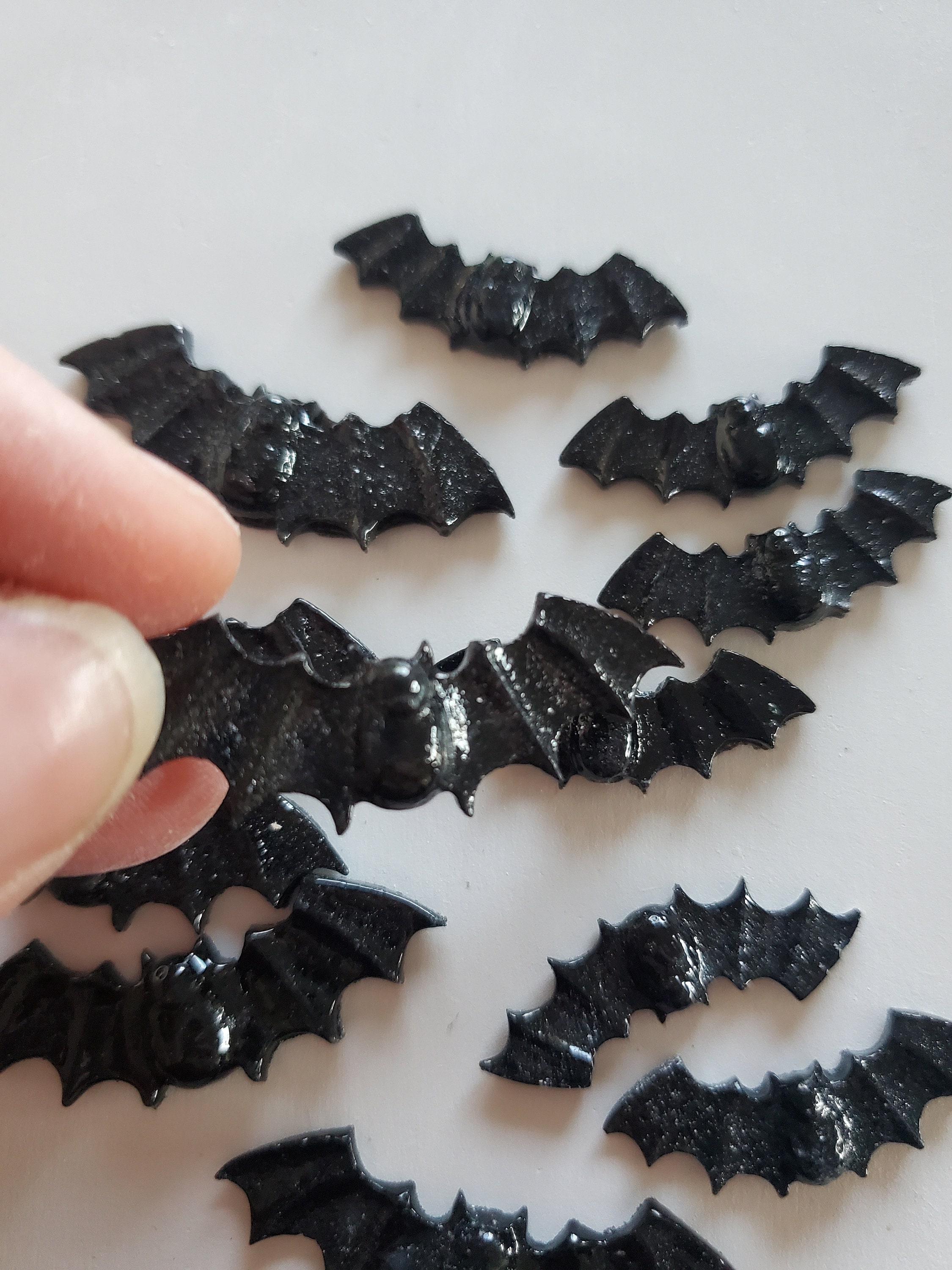 96 COE Glass Fusing Black Bats. Halloween. Inclusions. Freeze and Fuse ...