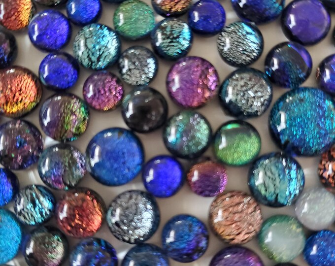 96COE Dichroic Glass Fusing Dots. 30 Grams Random Mix Pack. Frit Balls ...