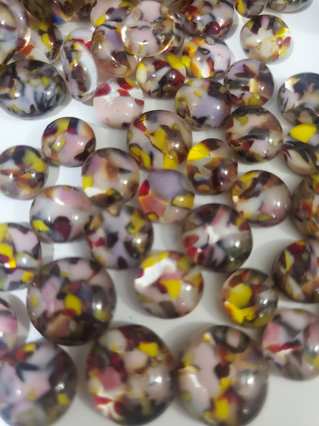 COE 96 Glass Fusing Confetti Dots. Pink Yellow Mix. 30 Grams. Frit ...