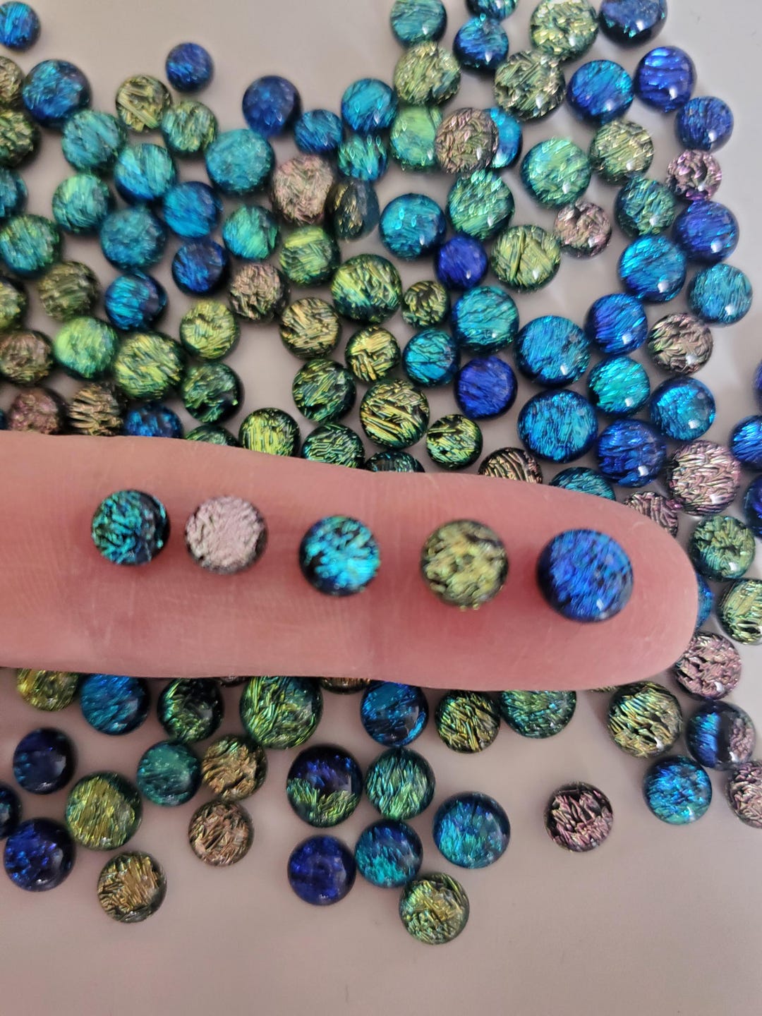 96COE Small Dichroic Glass Fusing Dots. 75 or 100 Pack. Frit Balls ...
