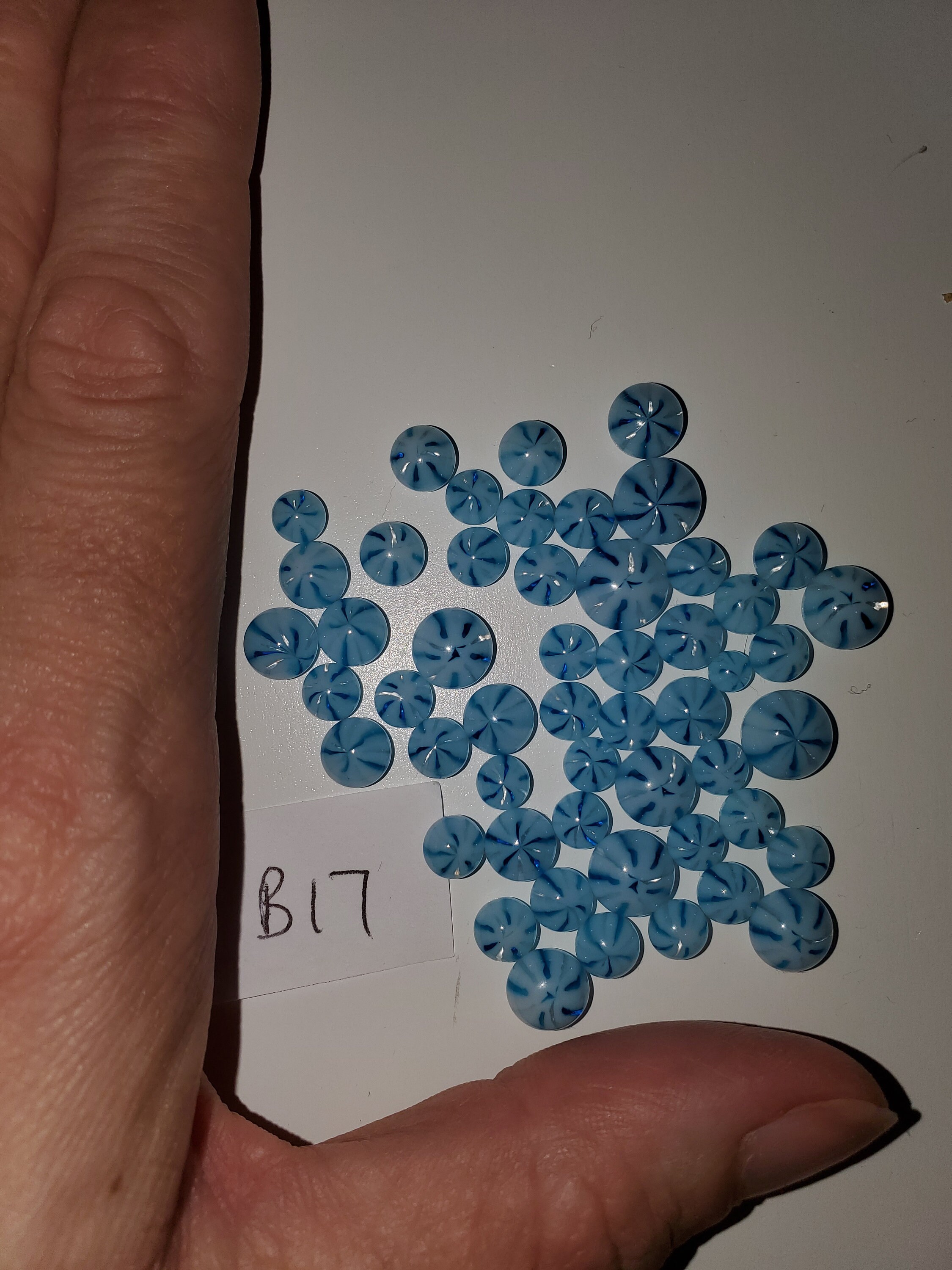 COE 96 Glass Fusing DOTS / Frit Balls. MURRINI Dots. Packs of 52 57 ...