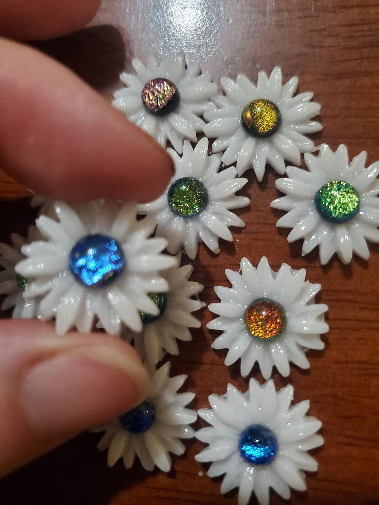 96 COE. Small Dichroic Glass Dots Mix. 75 Pack. Frit Balls. Dichro on ...