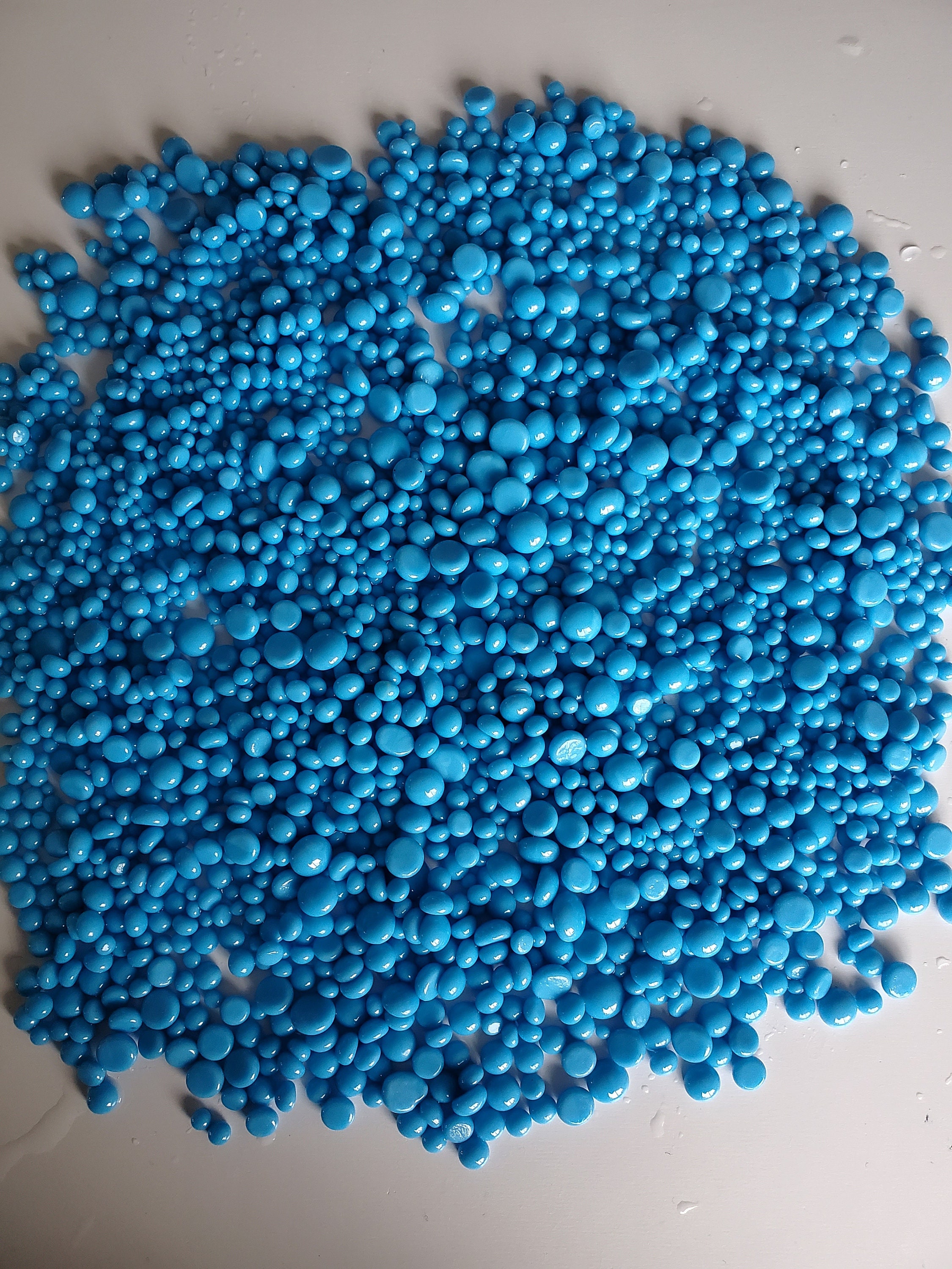 Blue Glass Fusing Dots / Frit Balls. COE 96. 30 Grams. Opaque Light ...