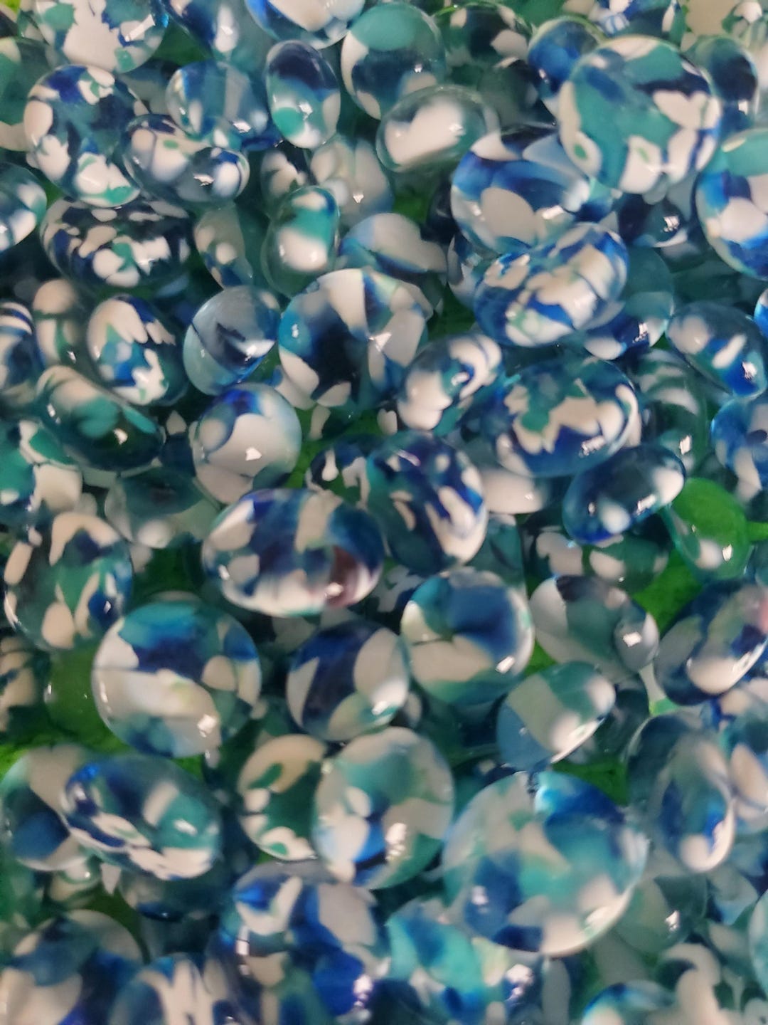 COE96 Glass Fusing Confetti Dots Blue and White. 30 Grams. Mosaics ...