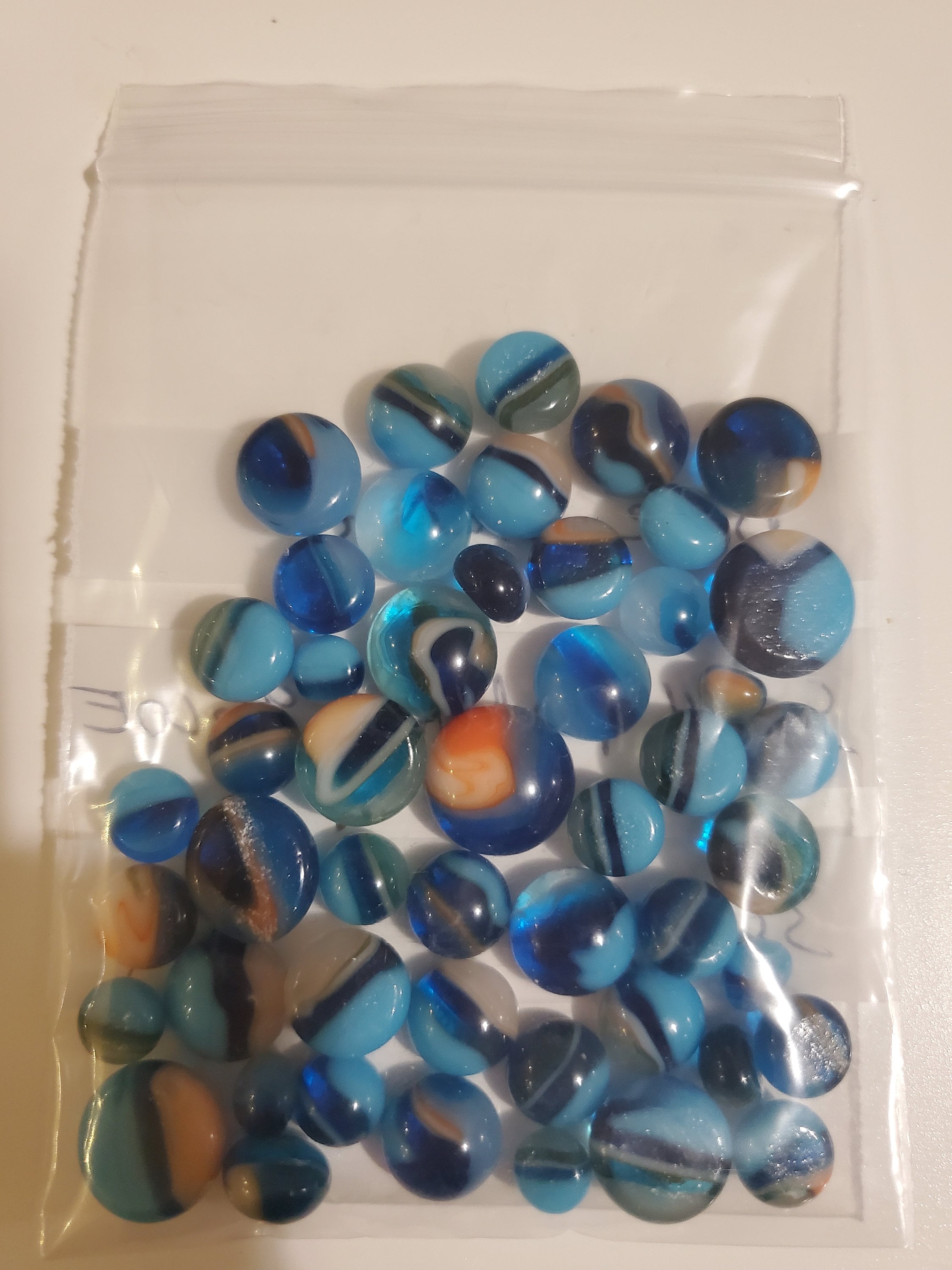 COE 96 Small Glass Puddles / Dots / Frit Balls. Aqua Blue Orange. 30 ...