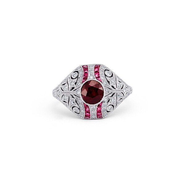 Art Deco Ruby Ring - Etsy