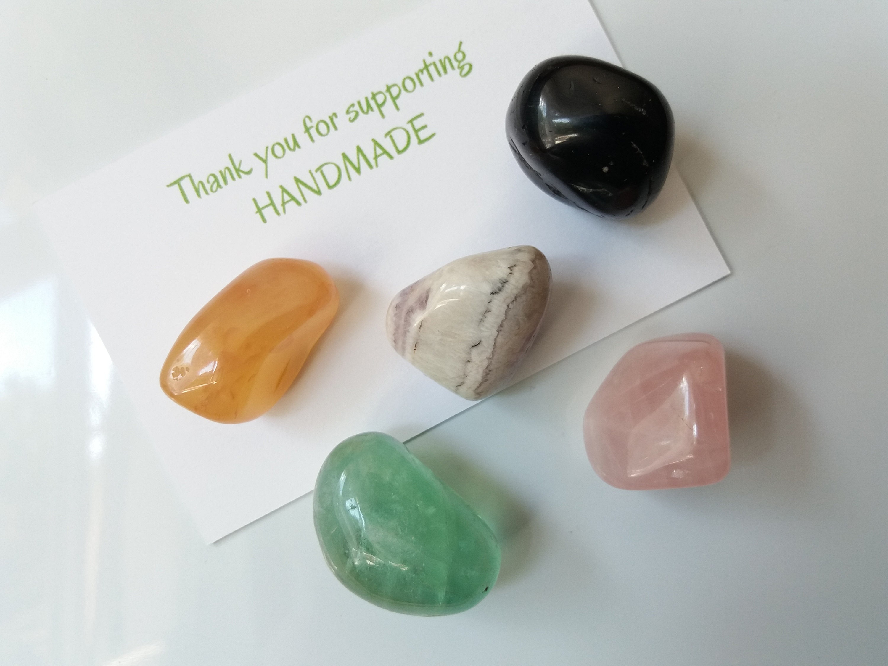 Set of 5 Crystal Magnets, Natural Stones Fridge Magnets - Etsy