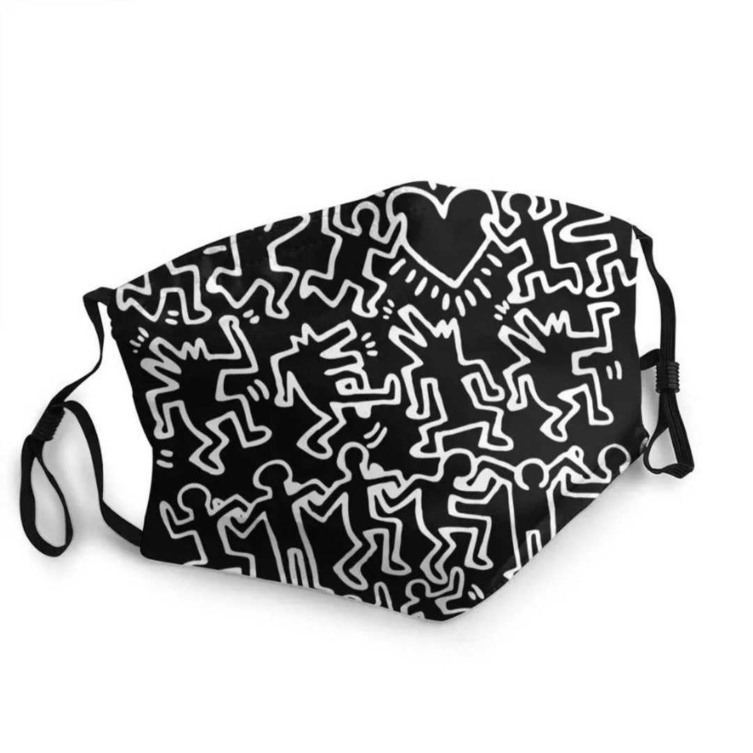 Keith Haring Fabric Face Mask - Etsy