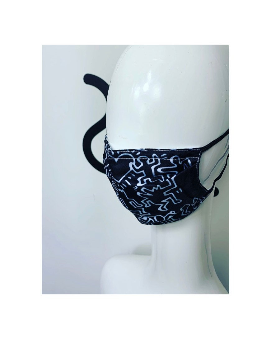 Keith Haring fabric face mask | Etsy