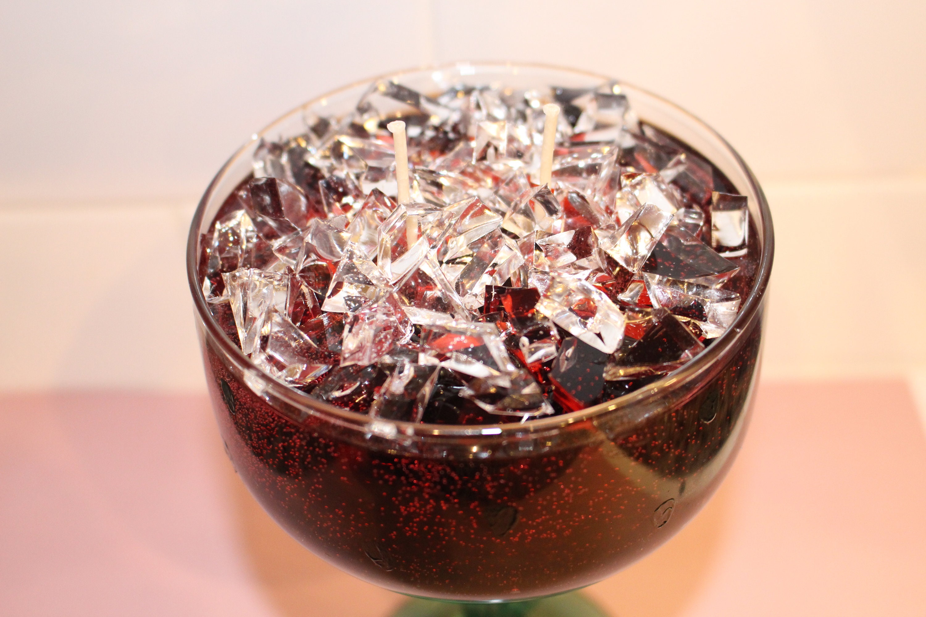 Shaved Ice Watermelon Drink Candle in Hand Painted Glass | Etsy