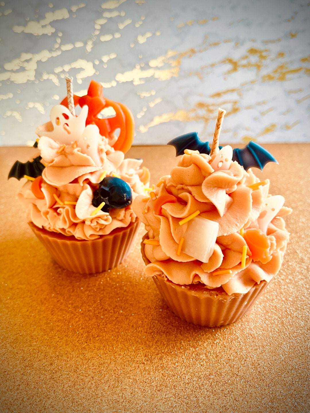 Halloween Cupcake Candle, Spooky Cupcake Candle, Fall Cupcake Candle ...