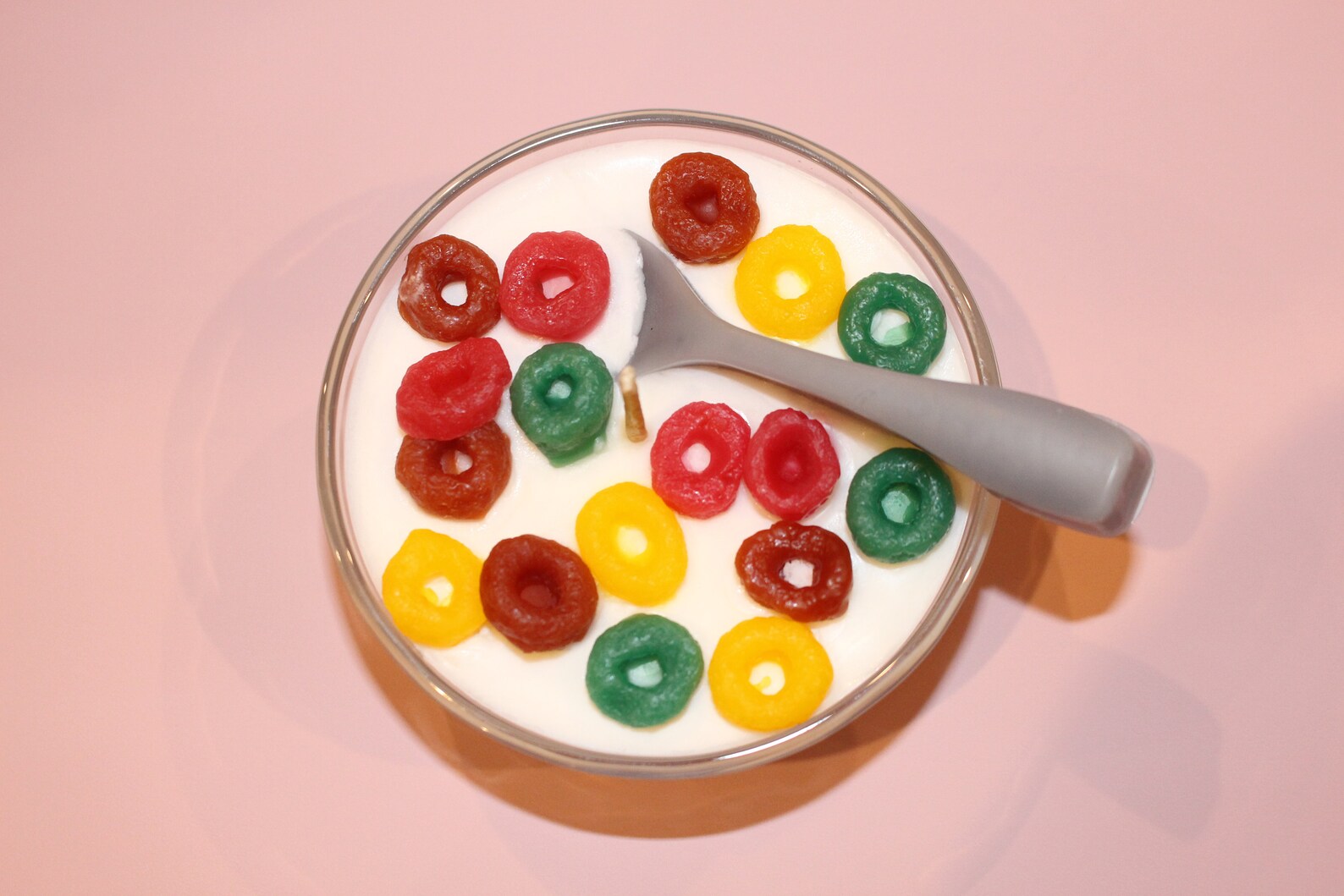 Mini Fruit Loop Candle With Spoon- Breakfast Candle - Fruit Loop ...