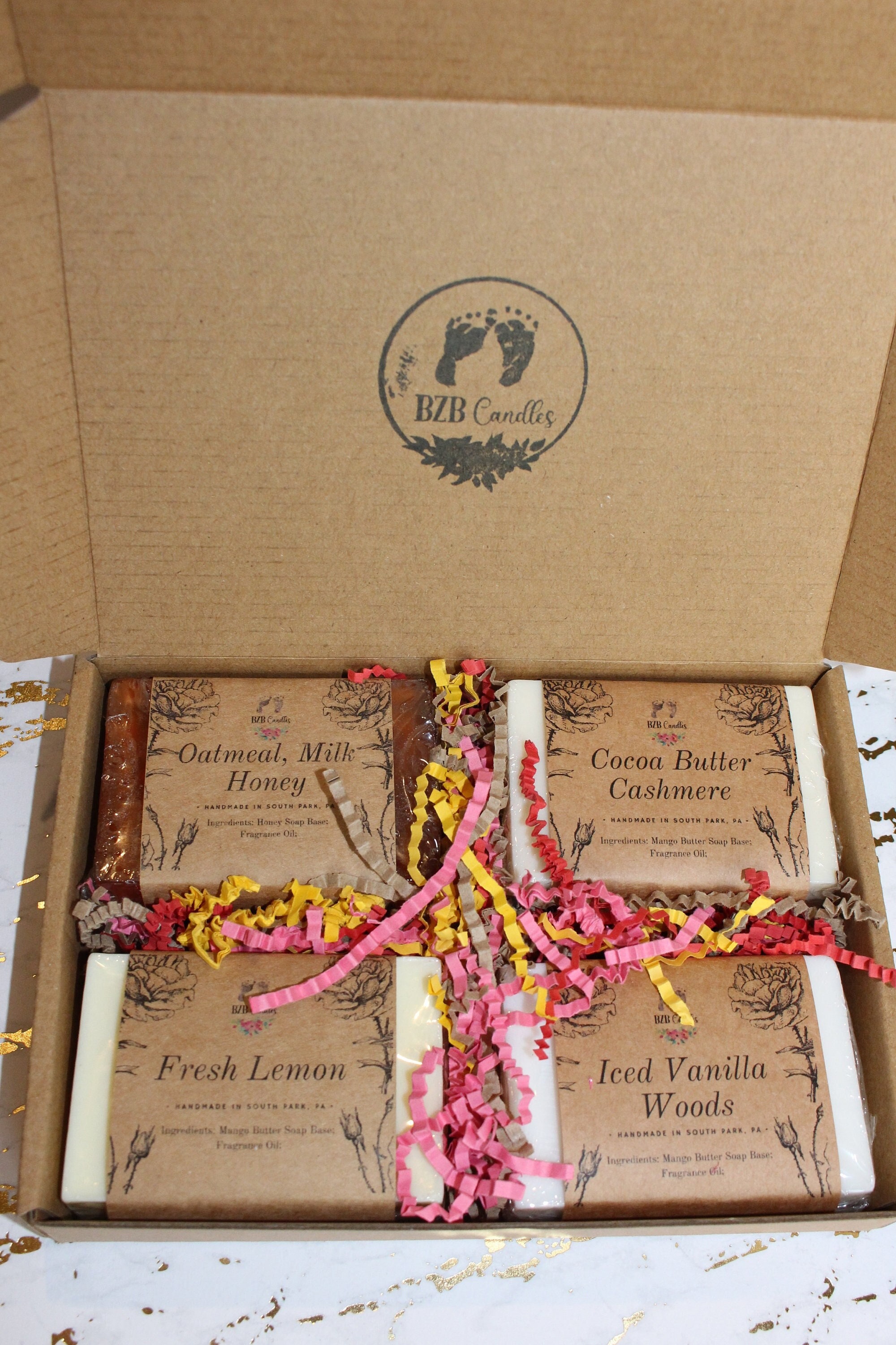 Soap Gift Set / Box - Four Mystery Full Size Soaps Samplers - Holiday ...