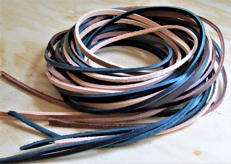Genuine Leather Strings Leather Cord Pack of 6 - Etsy