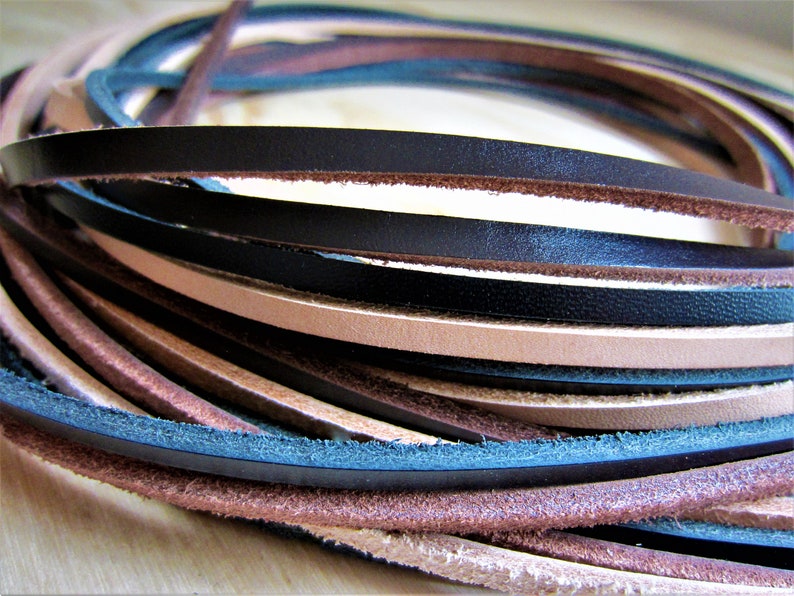 Genuine Leather Strings Leather Cord Pack of 6 - Etsy