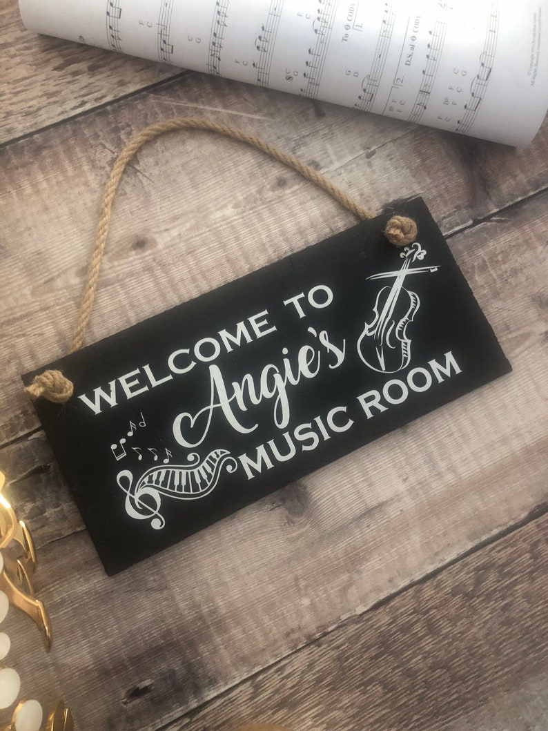 Custom Music Room Sign Personalised Sign for Music Studio | Etsy