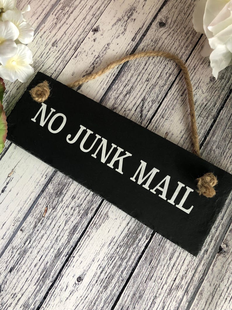 No Junk Mail Sign Slate Sign Interior or Exterior Use Mail - Etsy