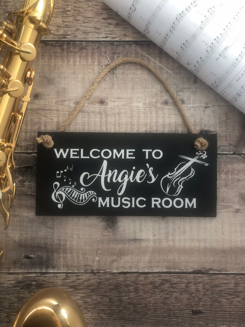 Buy Custom Music Room Sign Personalised Sign for Music Studio Online in ...