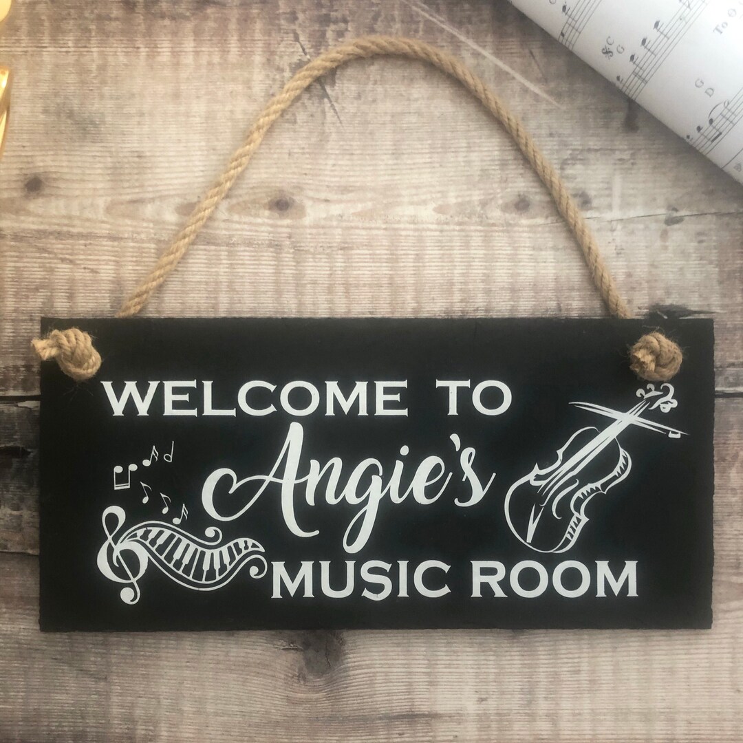 Custom Music Room Sign Personalised Sign for Music Studio - Etsy