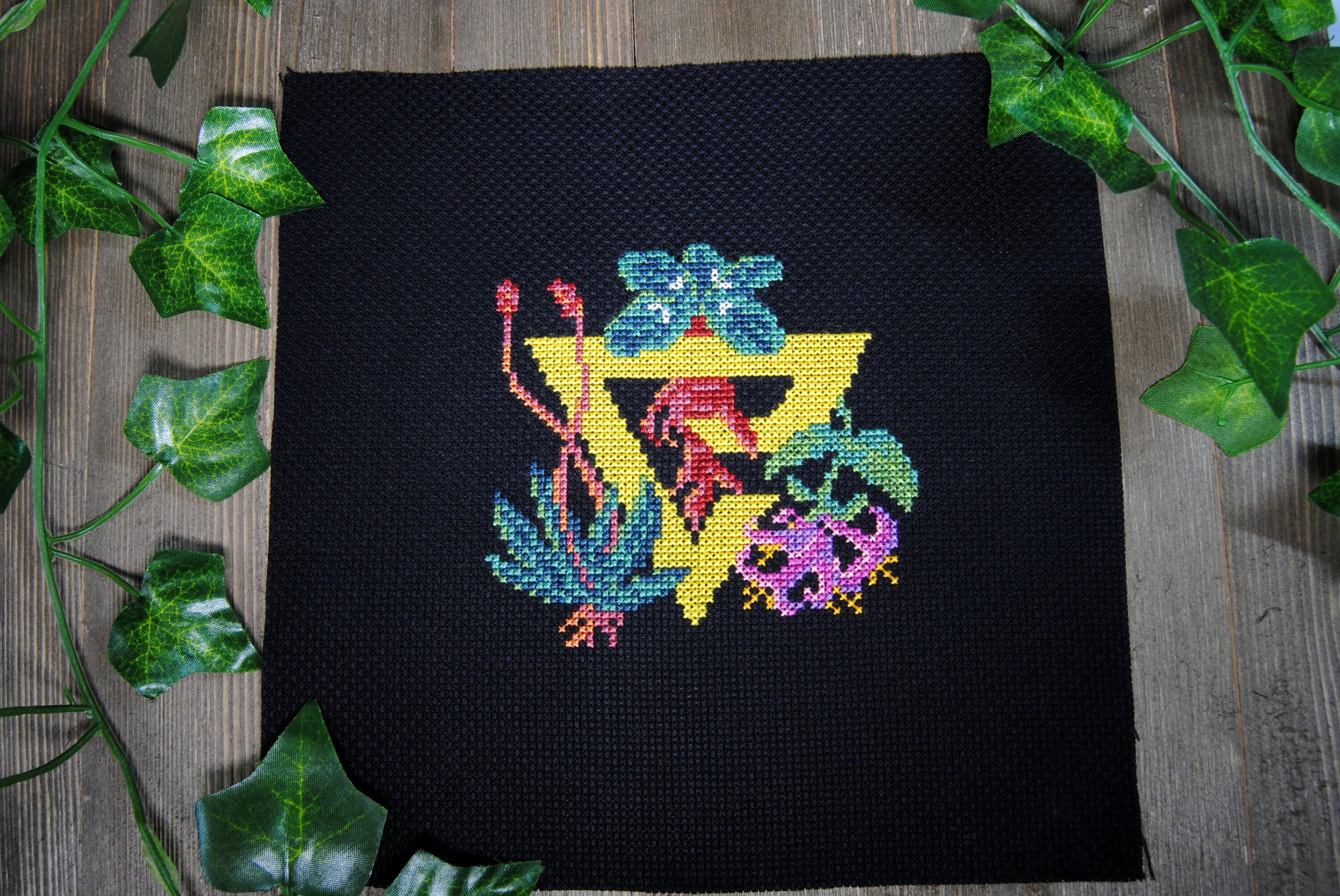 Witcher Cross Stitch Pattern Quen Sign Floral Art Design | Etsy