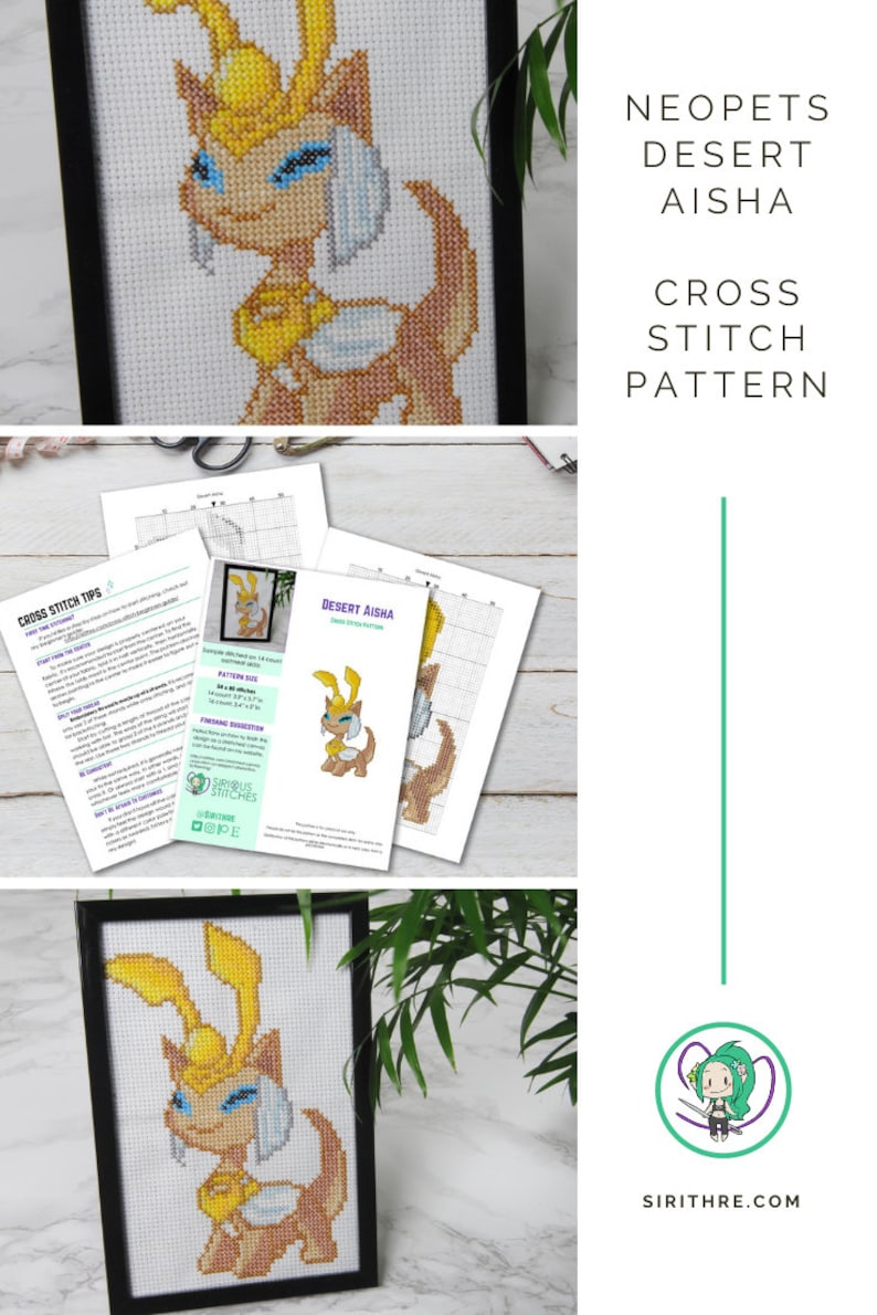 Cross Stitch Pattern - Neopets Desert Aisha - Etsy