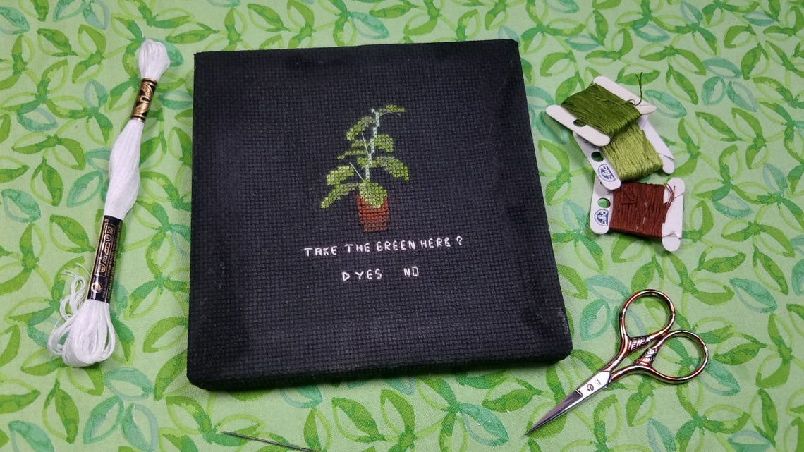 Resident Evil Cross Stitch Pattern - Take the Green Herb - Biohazard ...
