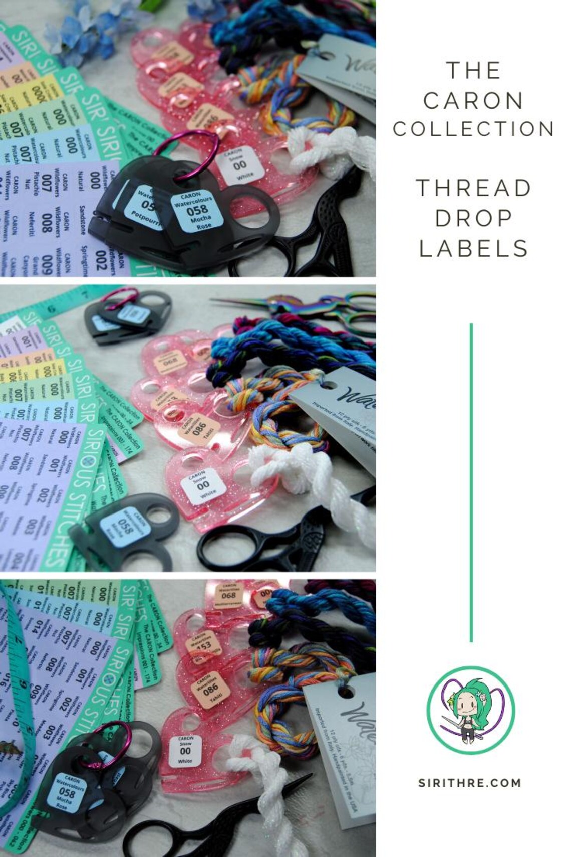 CARON Collection Thread Drop Labels - Organize Your Overdyed Thread on ...