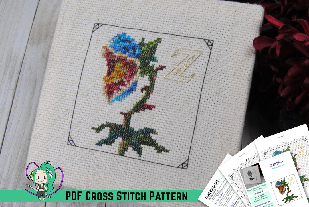 Zelda Cross Stitch Pattern - Skyward Sword Deku Baba - Legend of Zelda ...