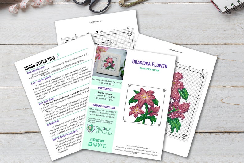 Pokemon Cross Stitch Pattern Gracidea Sinnoh Flower Study - Etsy