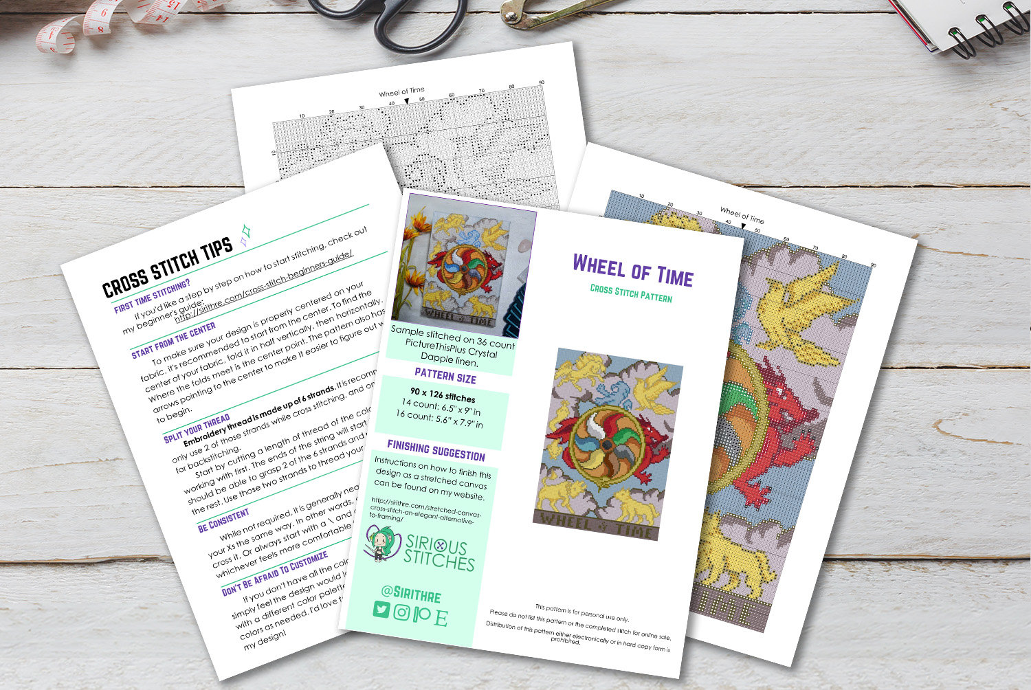 Wheel of Time Cross Stitch Pattern Fortune Tarot Card Parody - Etsy