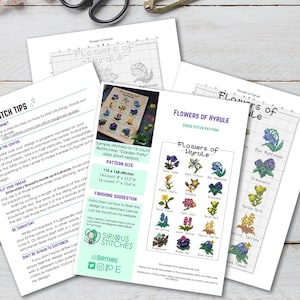 Zelda Flowers Cross Stitch Pattern - Breath of the Wild Inspired ...