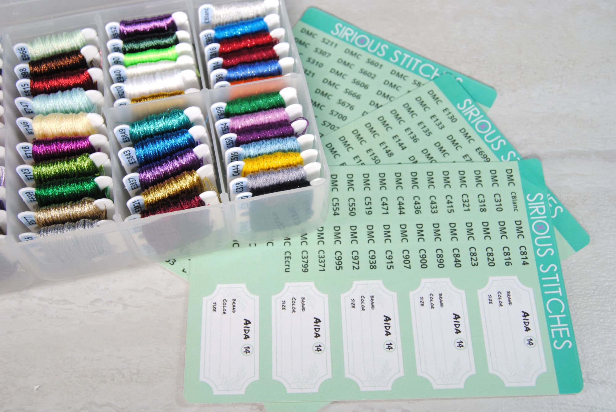 DMC Thread Labels Organize Your Bobbins With Large Font | Etsy