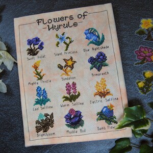 Zelda Flowers Cross Stitch Pattern - Breath of the Wild Inspired ...