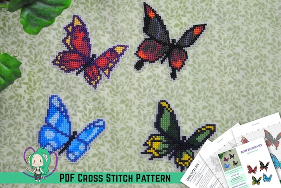 Zelda Cross Stitch Pattern Breath of the Wild Butterfly Set - Etsy