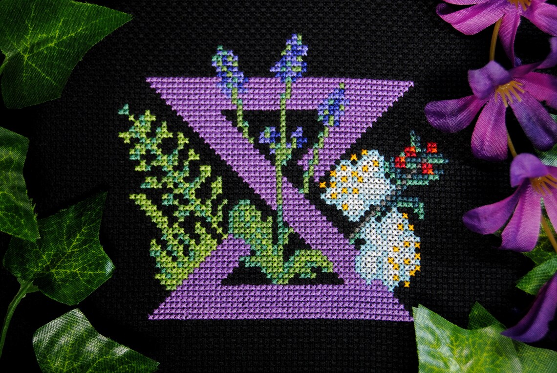 Witcher Cross Stitch Pattern Yrden Sign Floral Art Design - Etsy