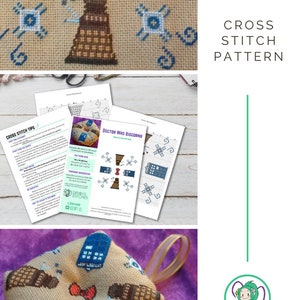 Biscornu Cross Stitch Pattern - Doctor Who Pin Cushion / Ornament ...