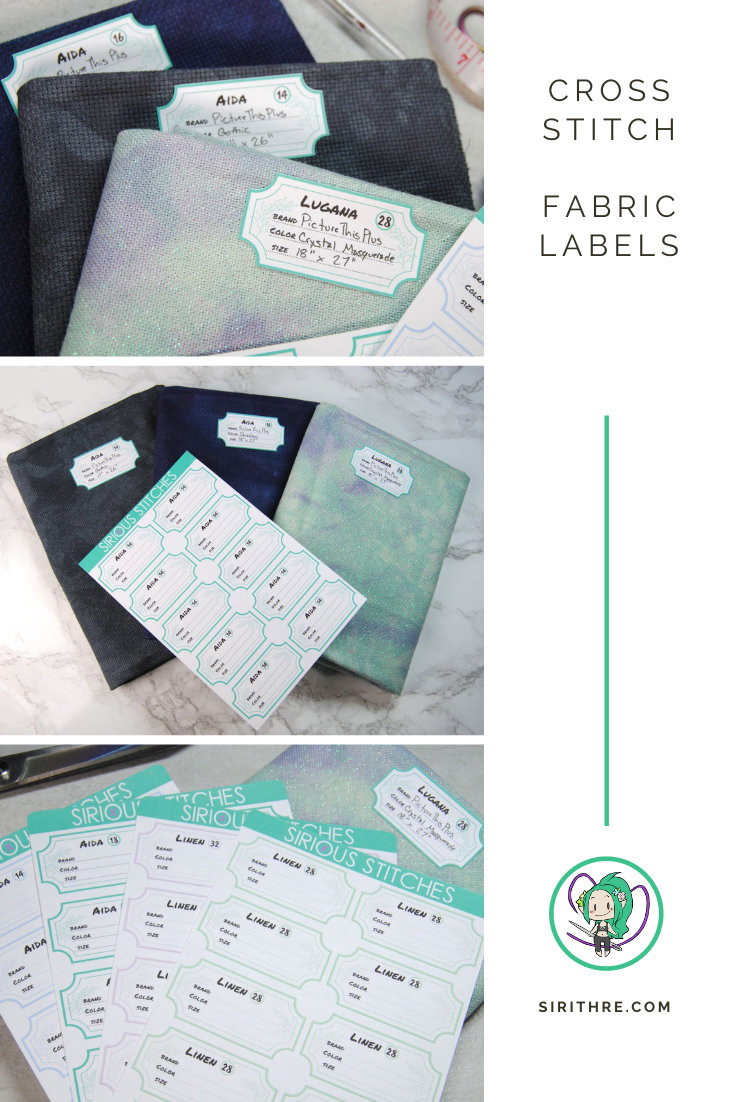 Fabric Label Stickers Organize your cross stitch fabric | Etsy