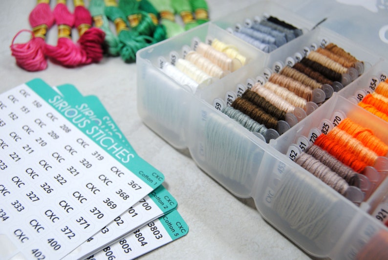 CXC Thread Labels - Organize Your Bobbins With Large Font Number ...
