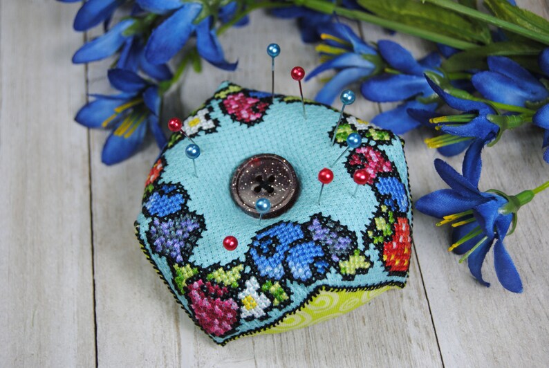 Fruity Cross Stitch Pattern - Wildberry Pin Cushion - Fruit & Berry ...