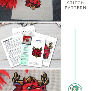 Hades Cross Stitch Pattern - Cerberus, Guardian of the Gates of the ...