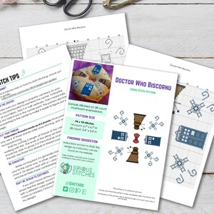 Biscornu Cross Stitch Pattern - Doctor Who Pin Cushion / Ornament ...