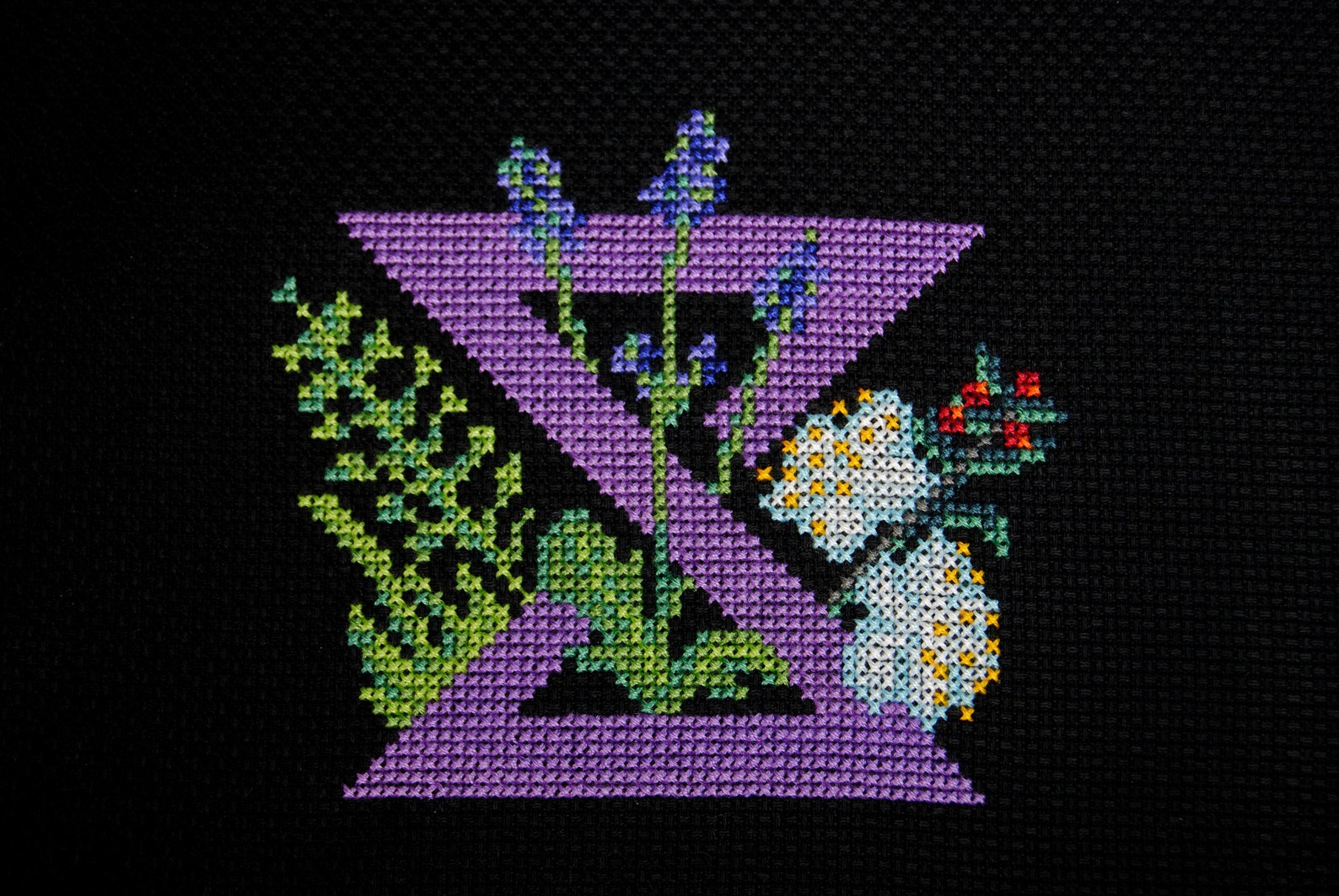 Witcher Cross Stitch Pattern Yrden Sign Floral Art Design - Etsy