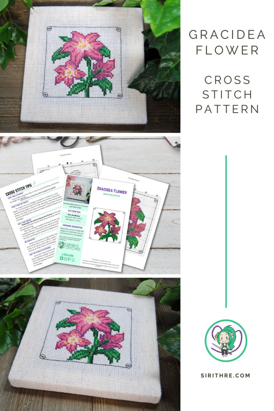 Pokemon Cross Stitch Pattern Gracidea Sinnoh Flower Study - Etsy