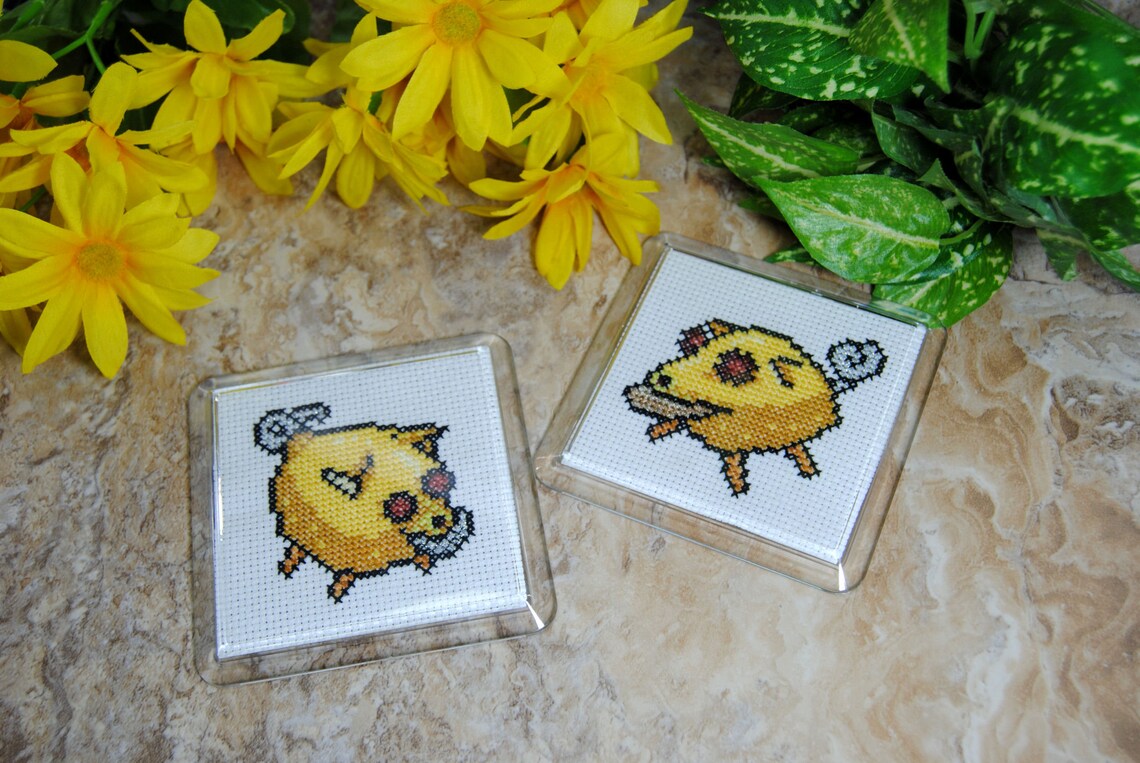 Lemon Pig Cross Stitch Patterns - New Year's Good Luck Charm Design ...