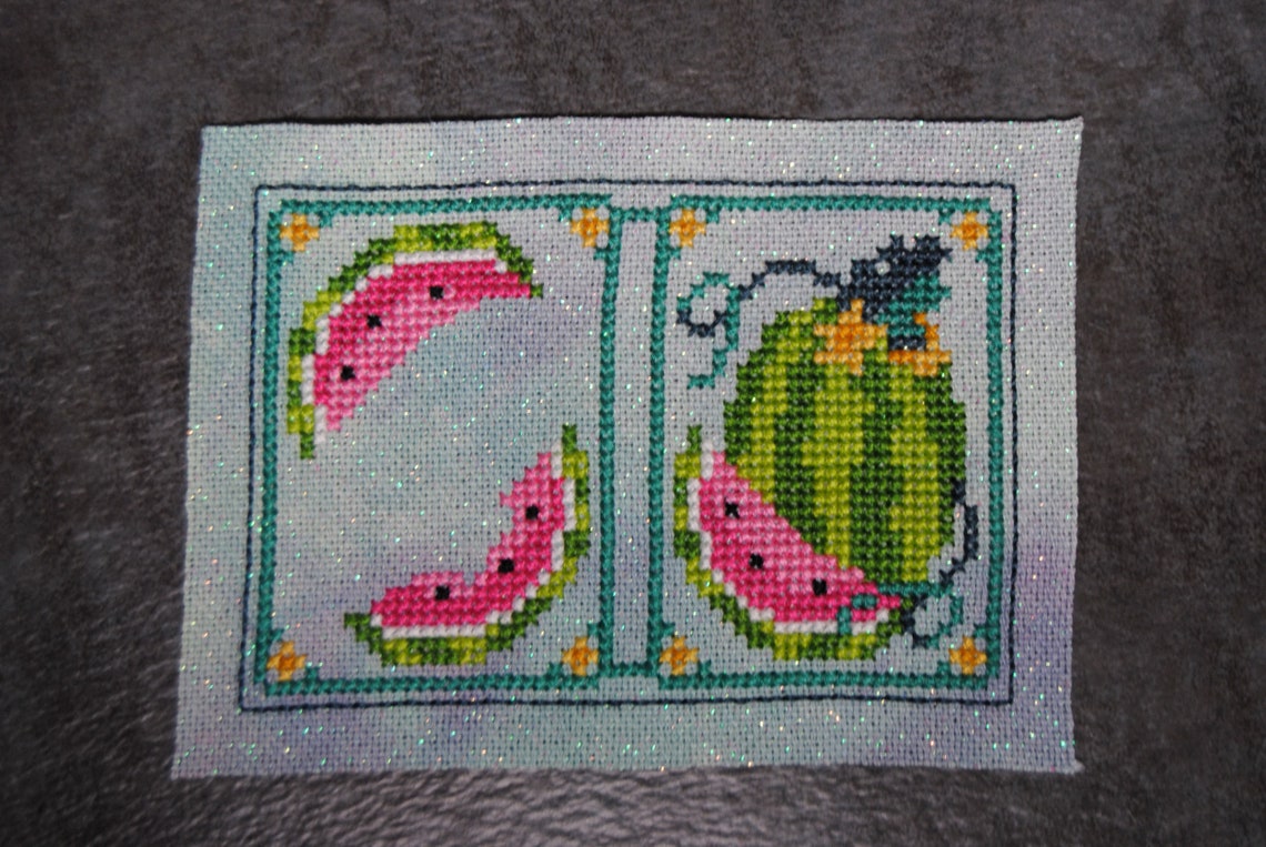 Watermelon Cross Stitch Pattern Mini Needlebook Design - Etsy