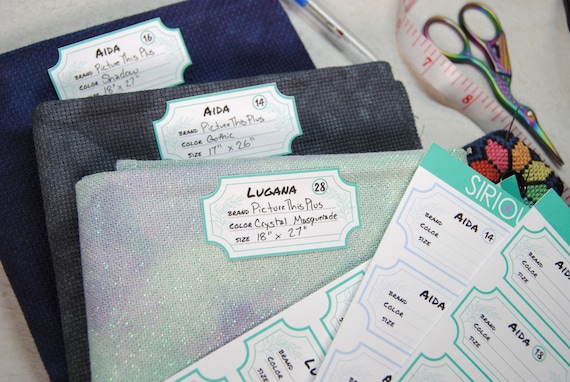 Fabric Label Stickers Organize Your Cross Stitch Fabric | Etsy