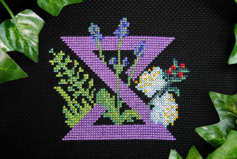Witcher Cross Stitch Pattern Yrden Sign Floral Art Design - Etsy